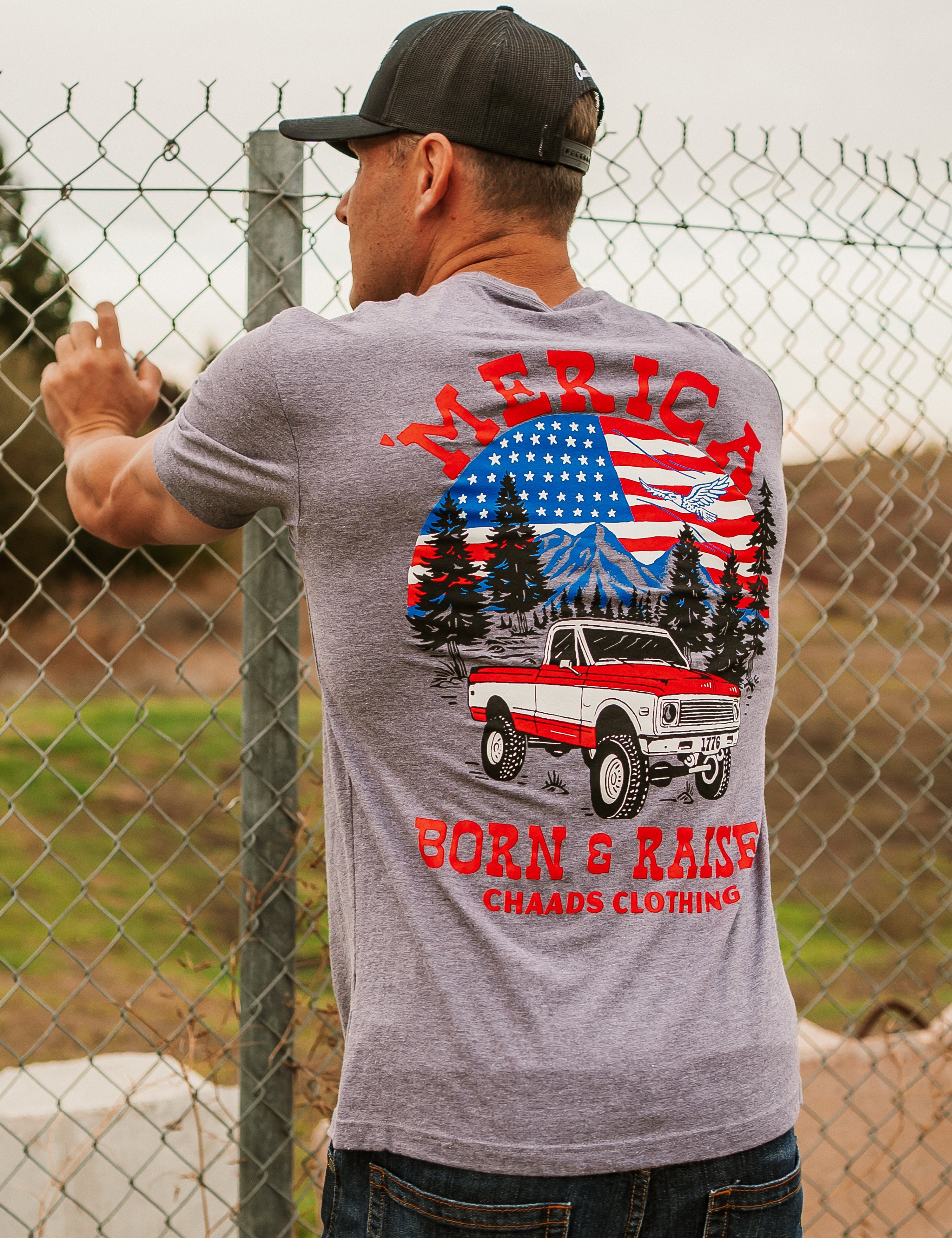 Born & Raised: The Ultimate Patriotic Tee – Chaads